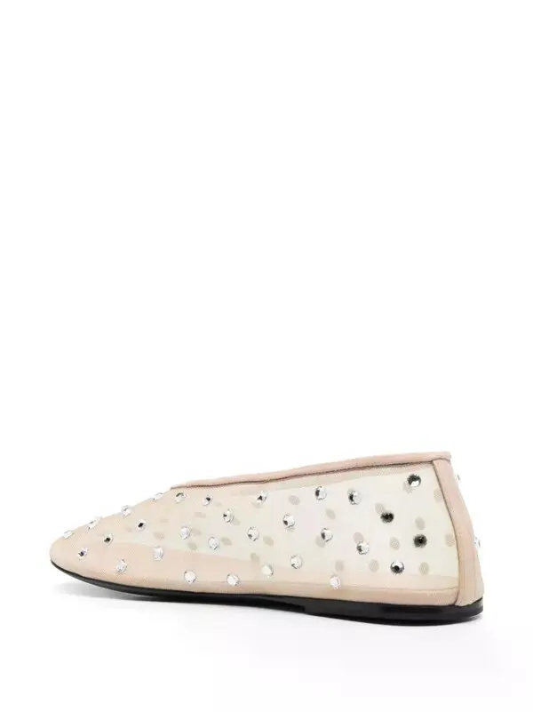 Khaite Marcy Mesh Ballet Pumps - Neutrals