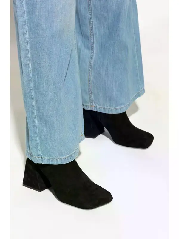 VIC MATIE Square Toe Zip Fastening Block Heel Boots