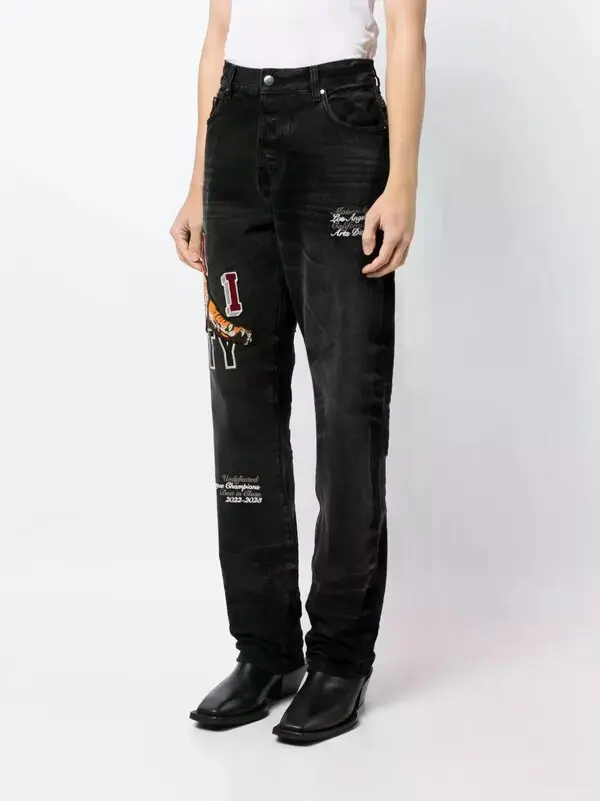 Amiri Varsity Tiger Straight-leg Jeans