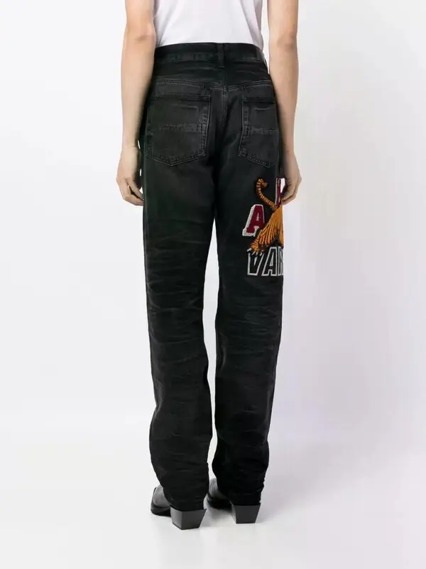 Amiri Varsity Tiger Straight-leg Jeans
