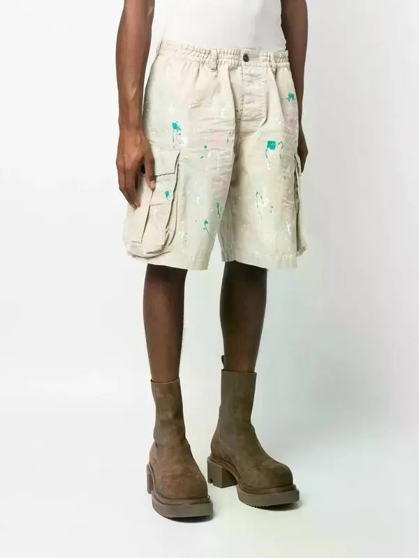 Dsquared2 Paint Splatter Cargo Shorts