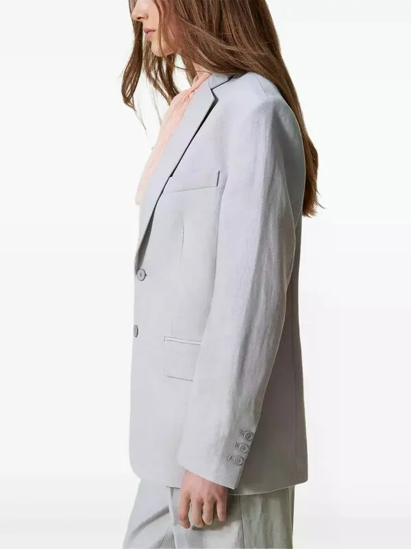 TWINSET Twill Single-breasted Blazer