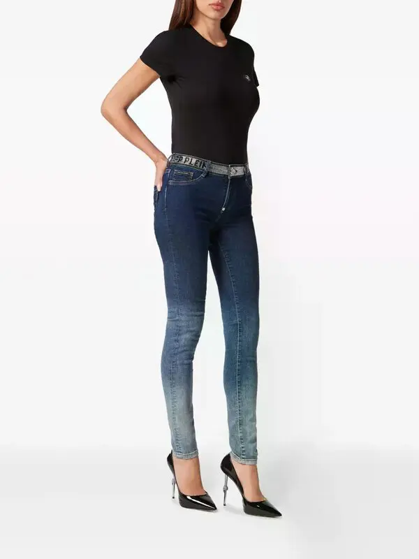 Philipp Plein Rhinestone-embellished Gradient-effect Jeans