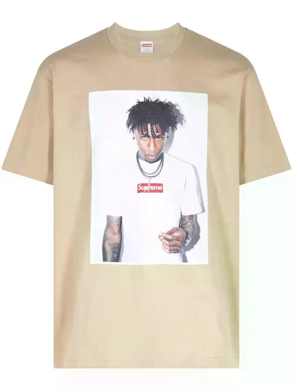 Supreme Nba Youngboy Cotton T-shirt - Neutrals