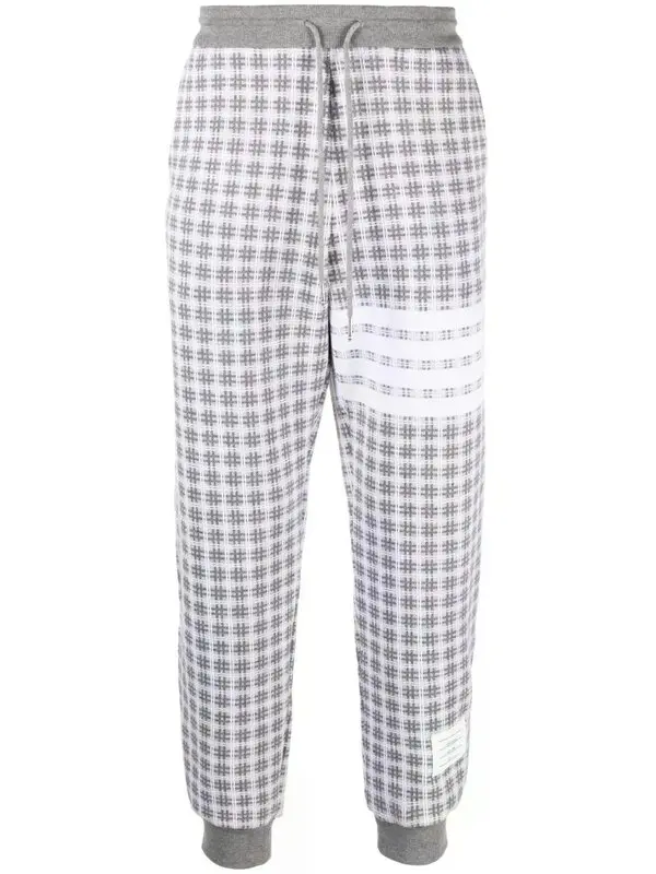 Thom Browne Checked Jacquard Track Pants
