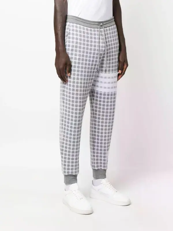 Thom Browne Checked Jacquard Track Pants
