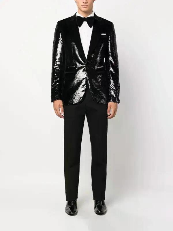 Philipp Plein Metallic-effect Single-breasted Blazer