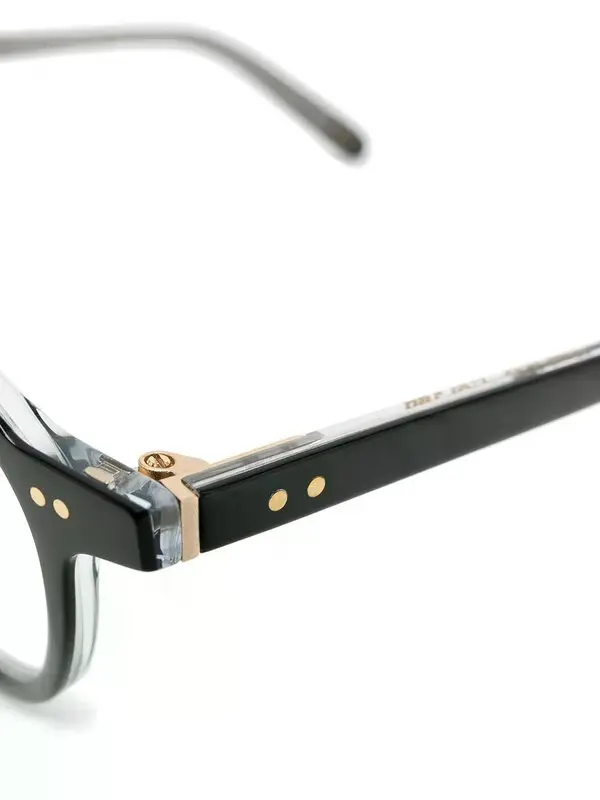 LESCA Lunetier Retro Frame Glasses - Black