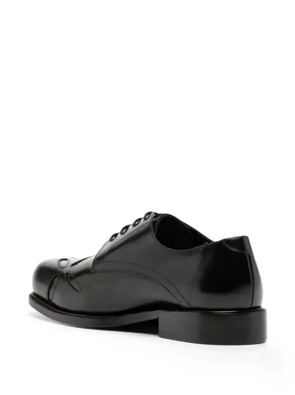 STEFAN COOKE Embroidered Leather Derby Shoes