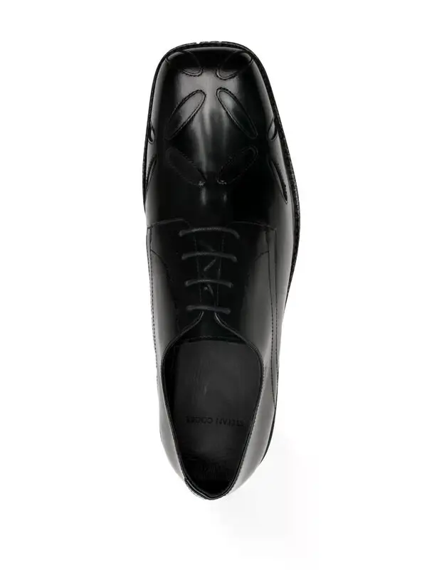 STEFAN COOKE Embroidered Leather Derby Shoes