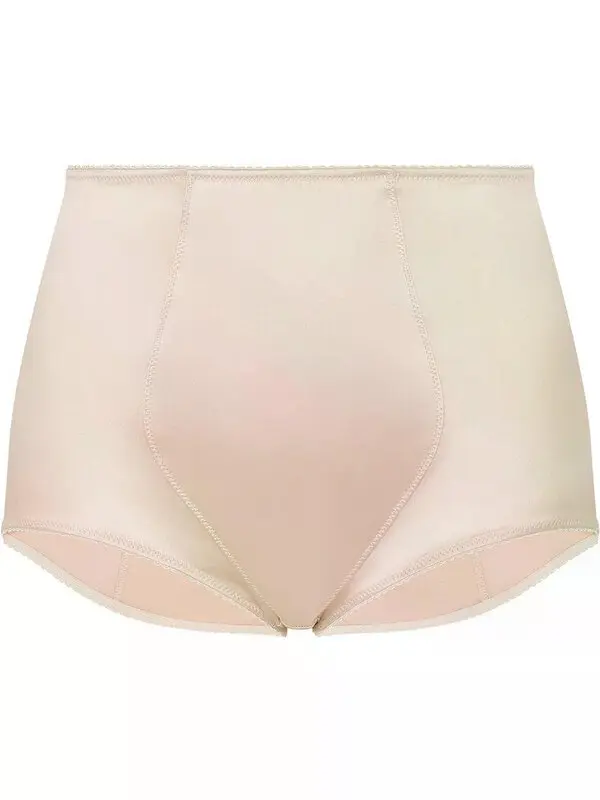 Dolce & Gabbana High-waisted Satin Briefs - Neutrals