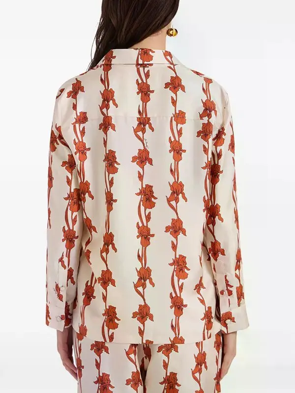 La DoubleJ Iris-print Shirt - Orange