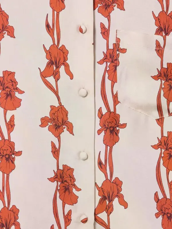La DoubleJ Iris-print Shirt - Orange