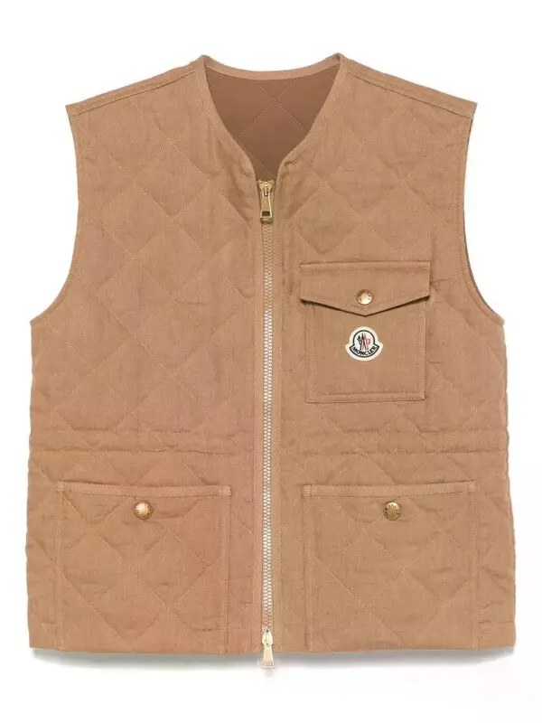 Moncler Vigny Gilet - Brown