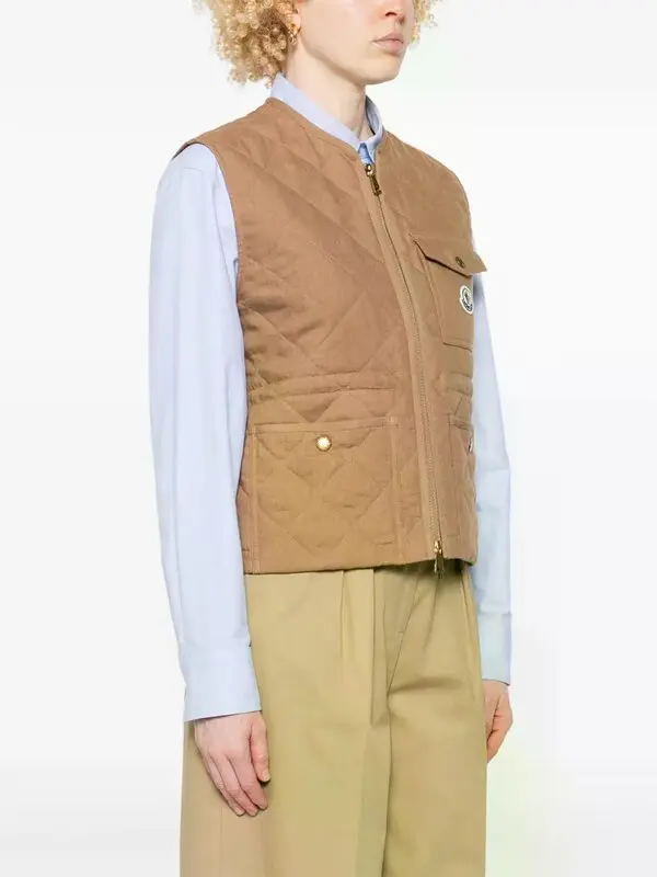 Moncler Vigny Gilet - Brown