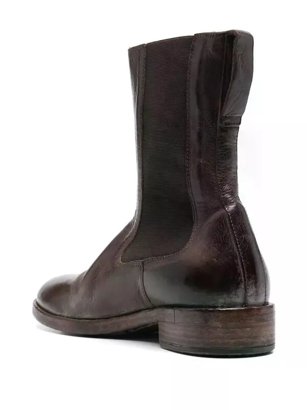 Moma Crinkled Leather Chelsea Boots