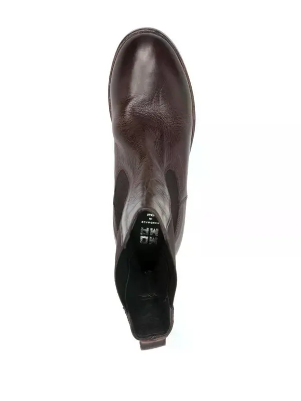 Moma Crinkled Leather Chelsea Boots