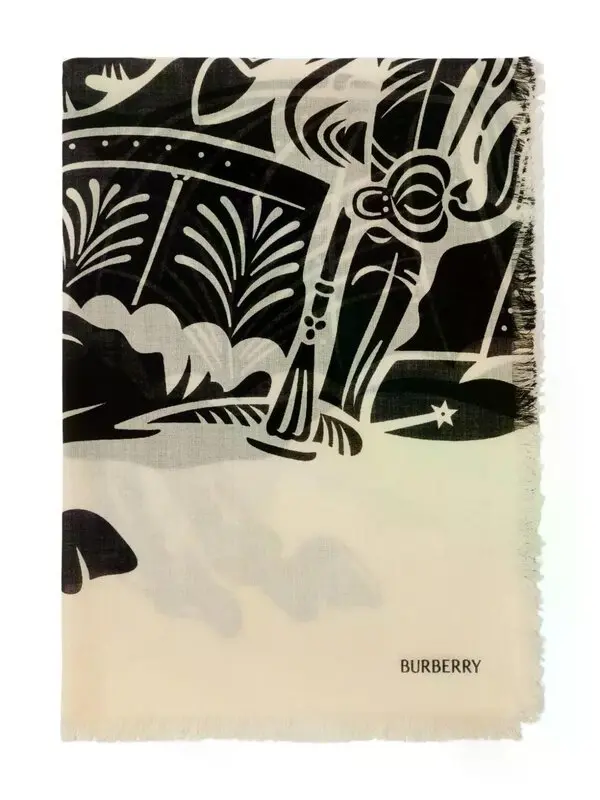 Burberry Ekd Wool Scarf