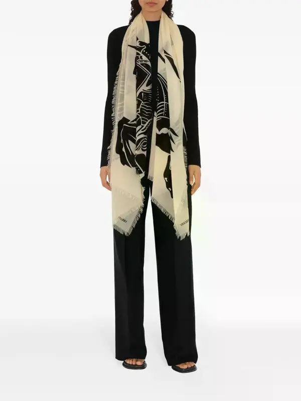 Burberry Ekd Wool Scarf