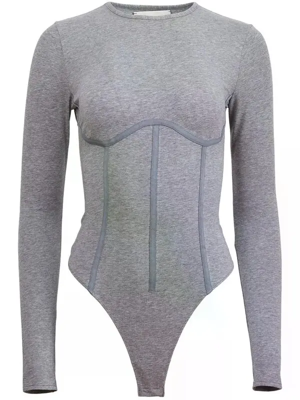 FLEUR DU MAL Panelled Bodysuit - Grey
