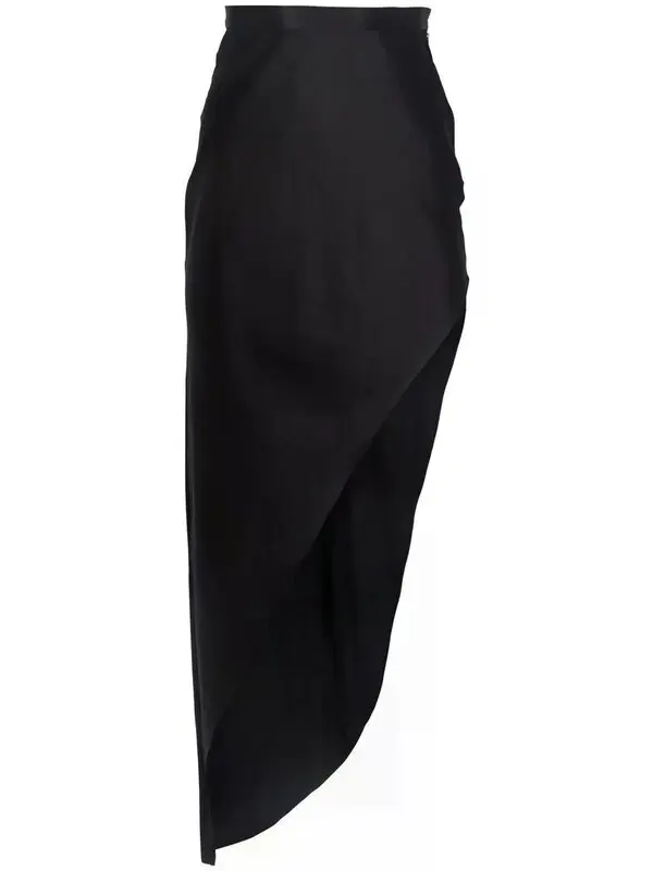 FLEUR DU MAL Stretch-silk Thigh-high Slit Skirt