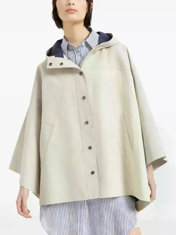 Brunello Cucinelli Cape-sleeved Jacket With Hood