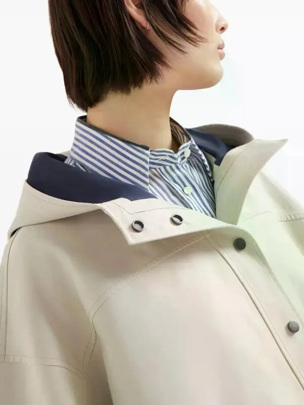 Brunello Cucinelli Cape-sleeved Jacket With Hood