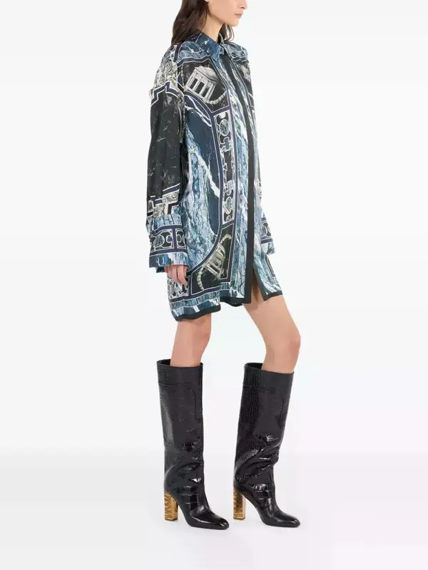 Roberto Cavalli Silk Long Shirt