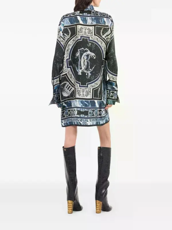 Roberto Cavalli Silk Long Shirt