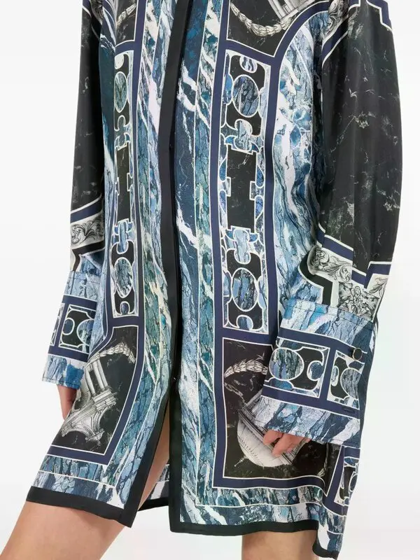 Roberto Cavalli Silk Long Shirt