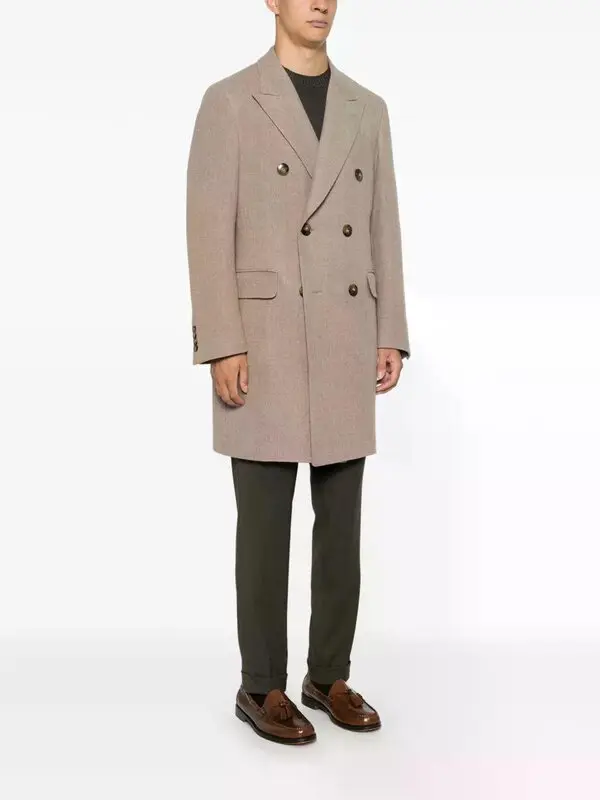 Canali Double-breasted Felted Wool Coat