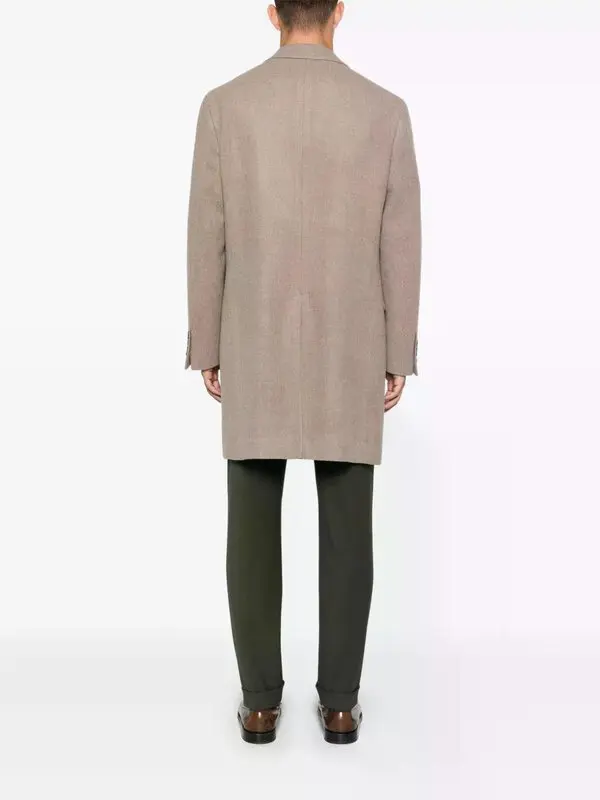 Canali Double-breasted Felted Wool Coat
