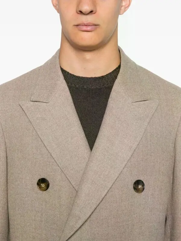 Canali Double-breasted Felted Wool Coat