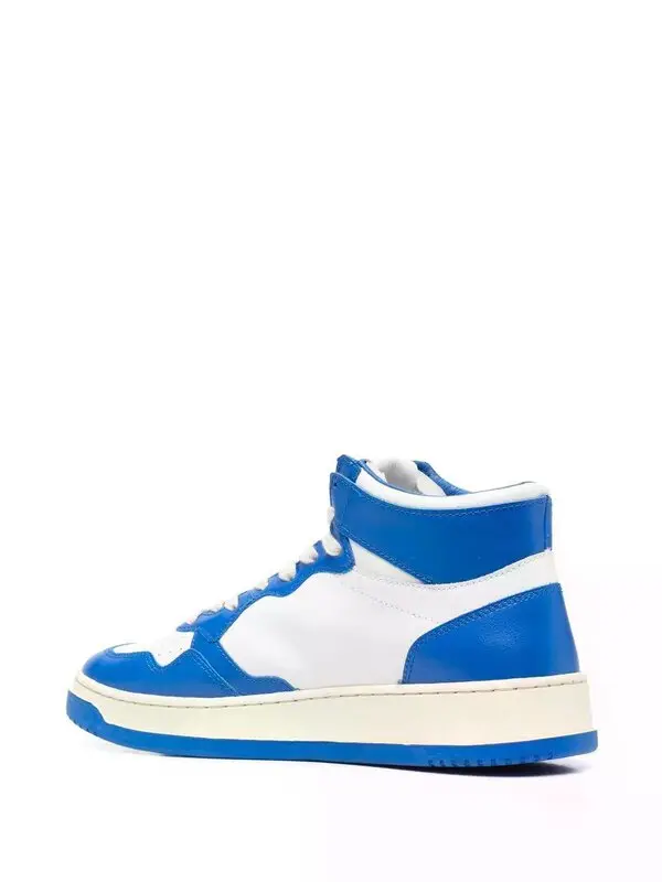 AUTRY Contrast Panelled Hi-top Sneakers - Blue