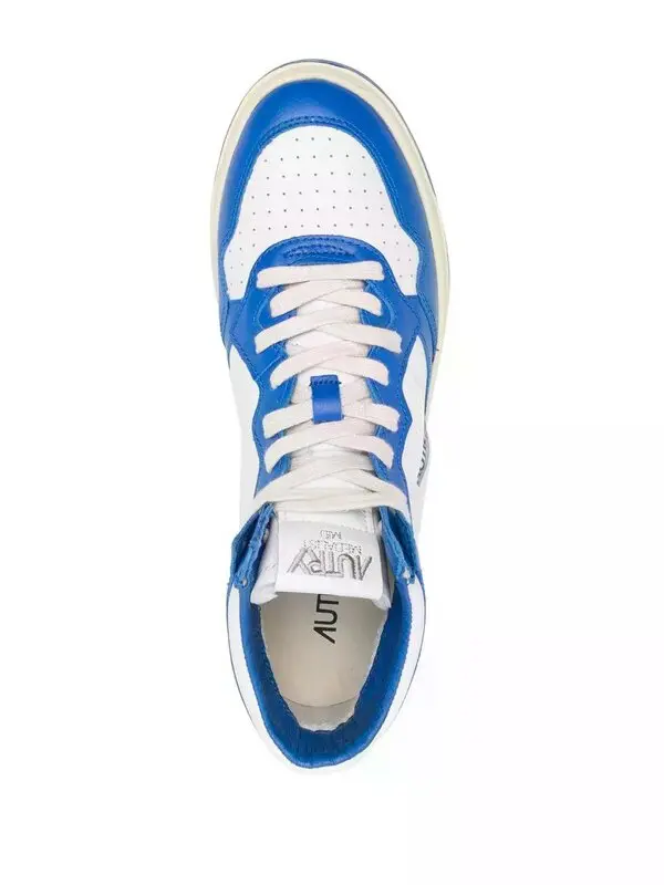 AUTRY Contrast Panelled Hi-top Sneakers - Blue