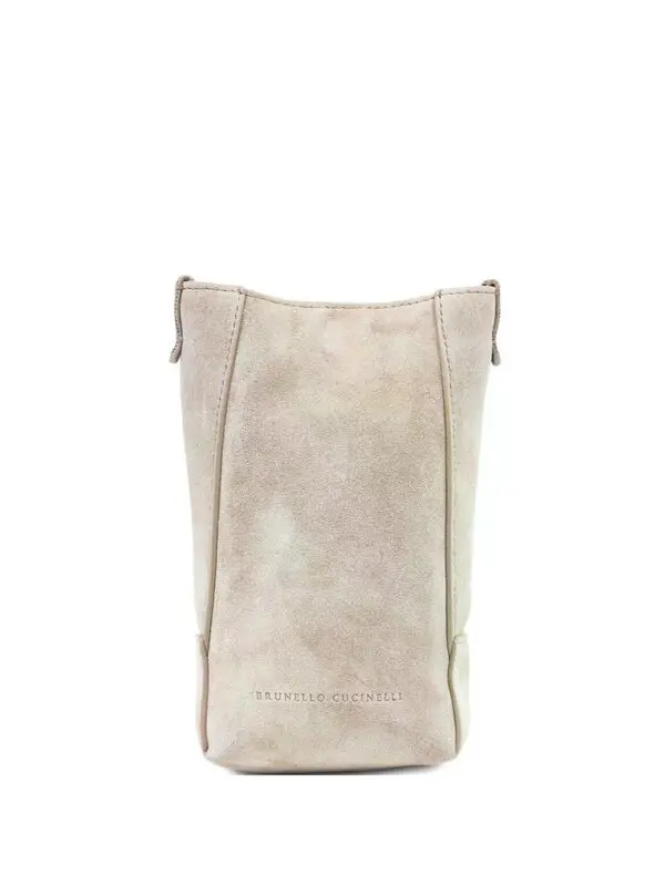 Brunello Cucinelli Suede Shoulder Bag - Neutrals