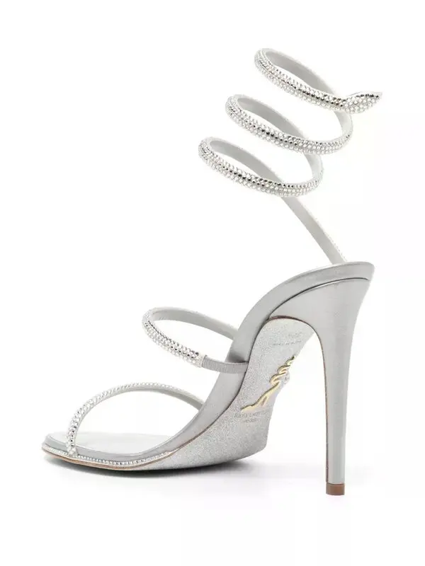 Rene Caovilla 110mm Cleo Sandals - Grey