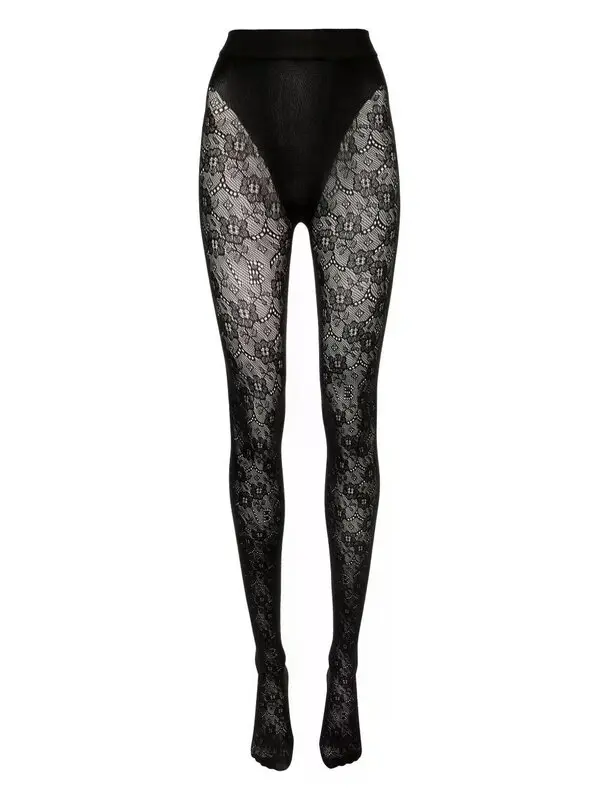 Victoria Beckham Vb Monogram Lace Tights