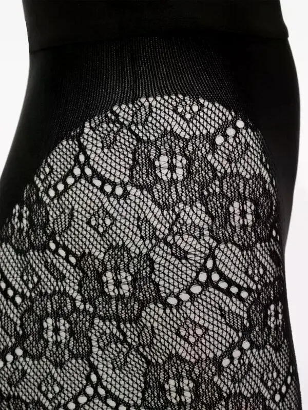 Victoria Beckham Vb Monogram Lace Tights