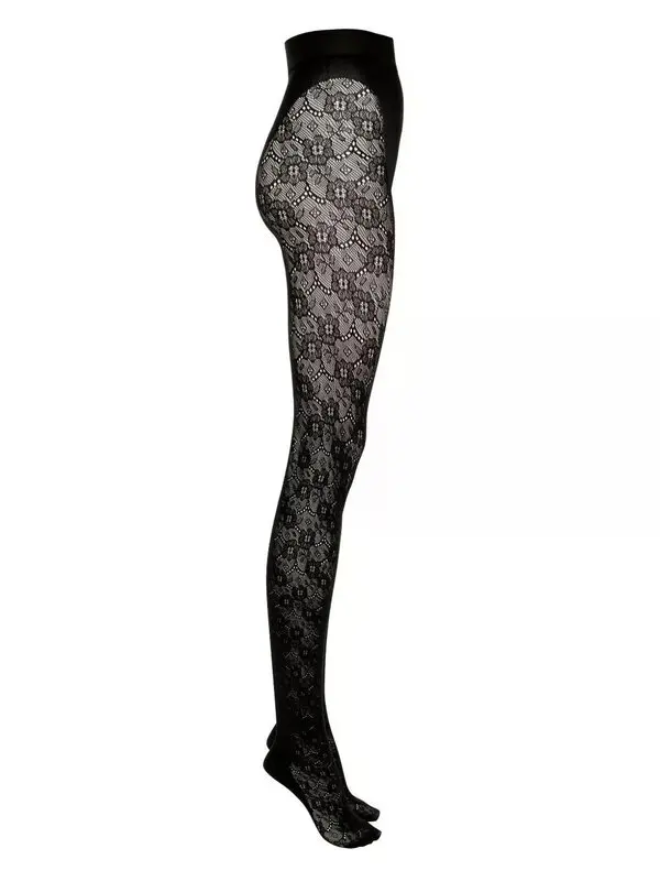 Victoria Beckham Vb Monogram Lace Tights