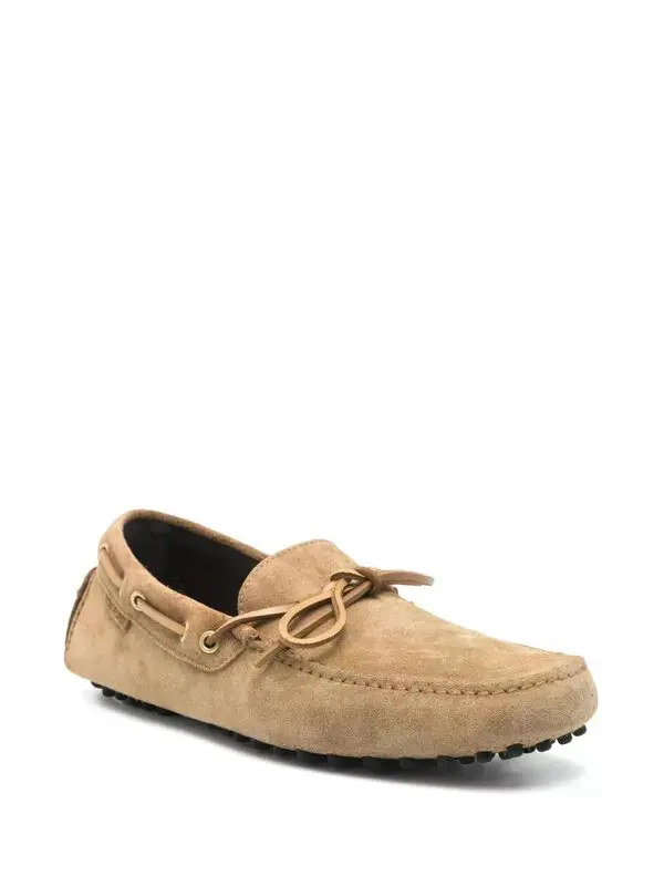 TOM FORD Suede Boat Shoes - Neutrals