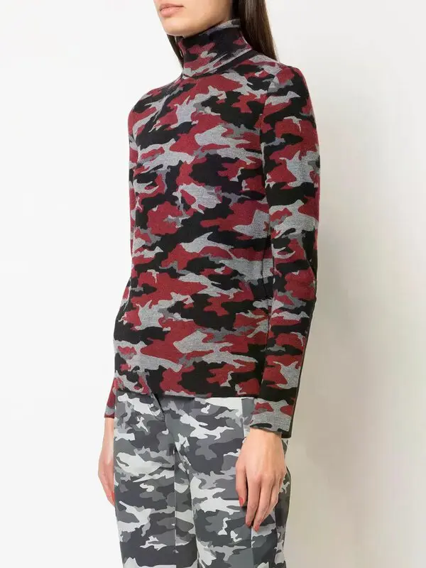 Aztech Mountain Matterhorn Camouflage Print Turtleneck Jumper