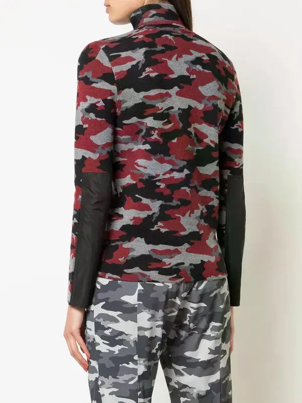 Aztech Mountain Matterhorn Camouflage Print Turtleneck Jumper