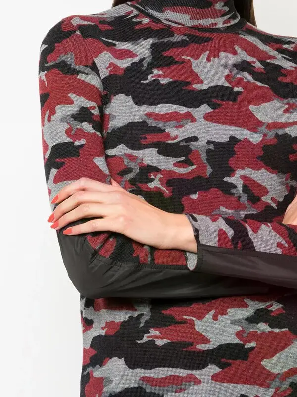 Aztech Mountain Matterhorn Camouflage Print Turtleneck Jumper