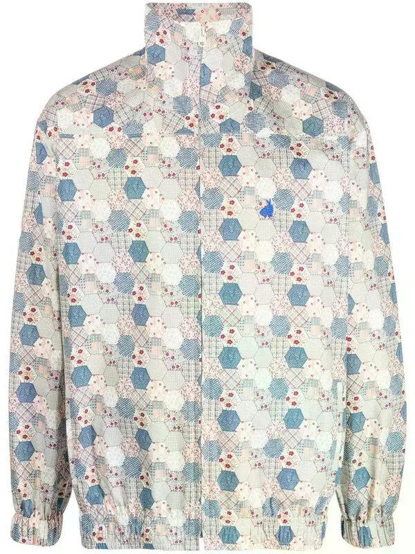 CHLOE NARDIN Geometric-pattern Cotton Lightweight Jacket