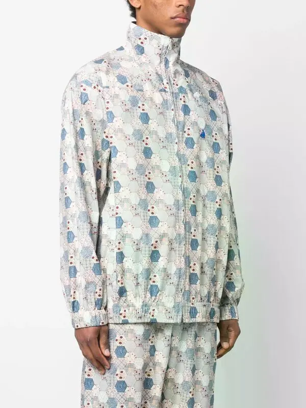CHLOE NARDIN Geometric-pattern Cotton Lightweight Jacket
