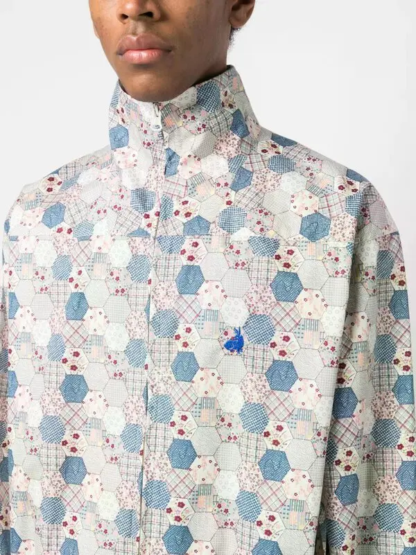 CHLOE NARDIN Geometric-pattern Cotton Lightweight Jacket