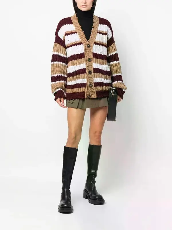 Dsquared2 Striped Buttoned Cardigan