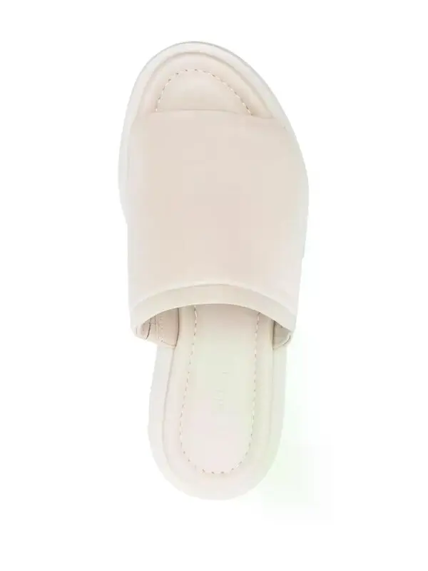 Calvin Klein Leather Flatform Sandals