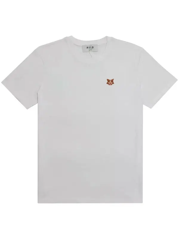 PELO FOUNDATION Dog-appliqué T-shirt - White